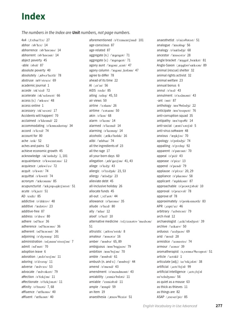 Vocabulary in Use Advanced (Extracted) | PDF