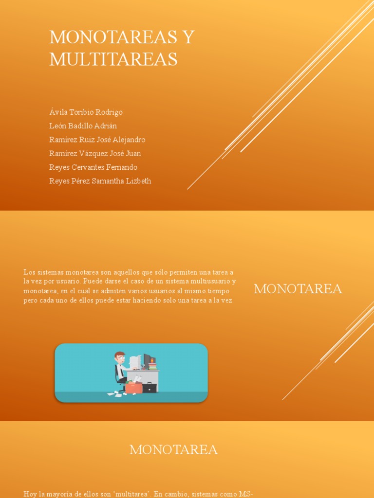 Características y tipos de sistemas operativos monotarea y multitarea ...
