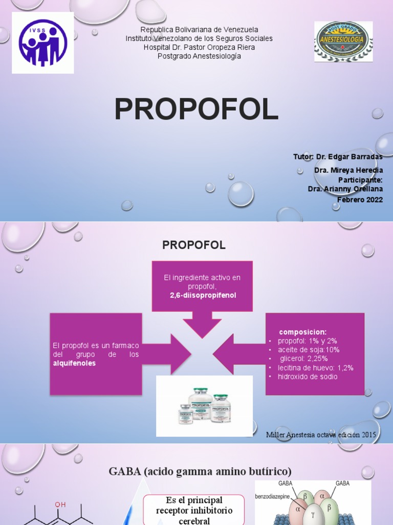 Presentación de Propofol - File | PDF | Enfermedades y trastornos ...