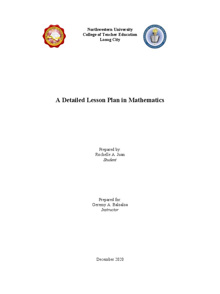 Detailed Lesson Plan Division | PDF | Division (Mathematics) | Arithmetic