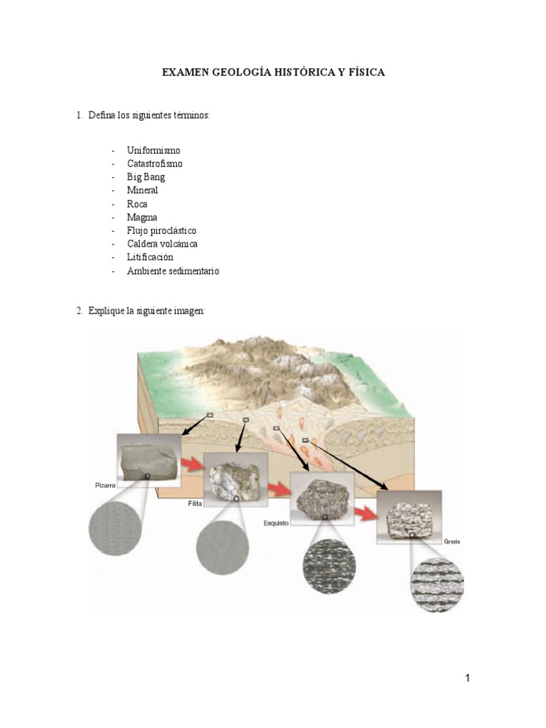 Examen Geologia Historica y Fisica | PDF