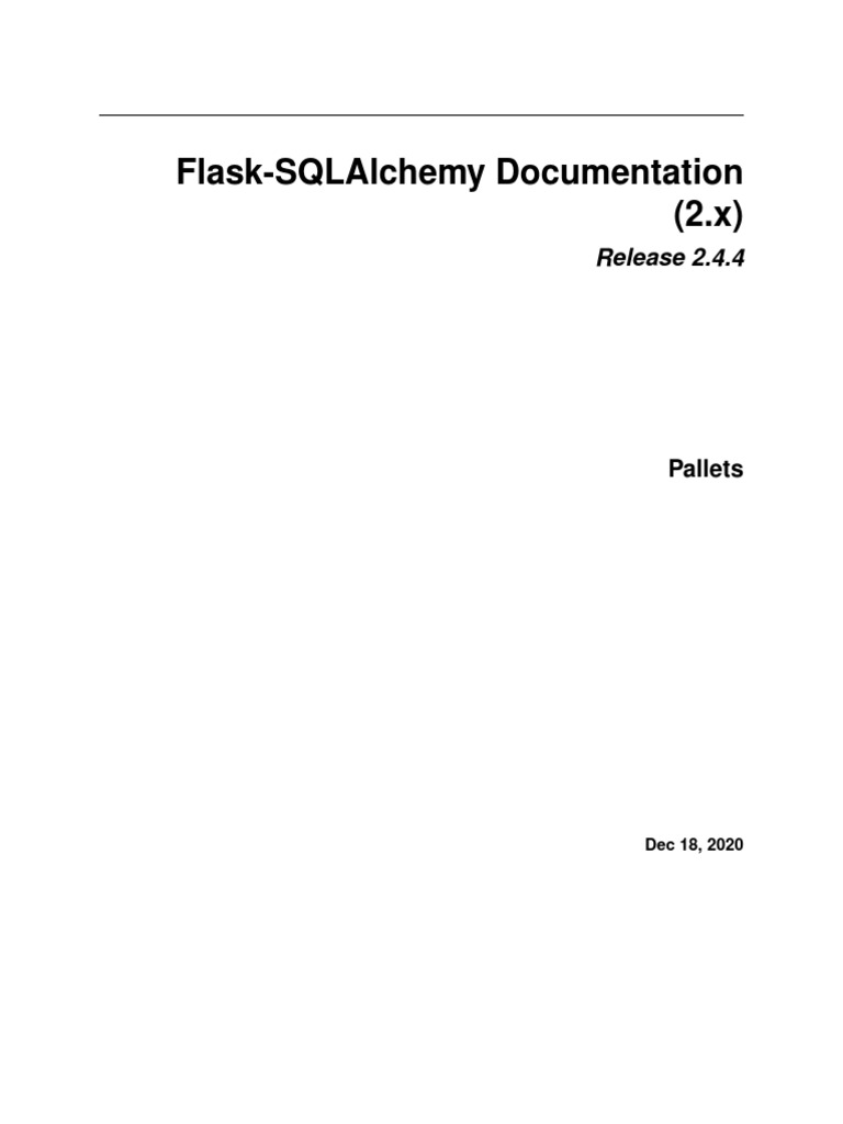 Flask Sqlalchemy Palletsprojects Com en 2.x | PDF | Class (Computer Programming) | Databases