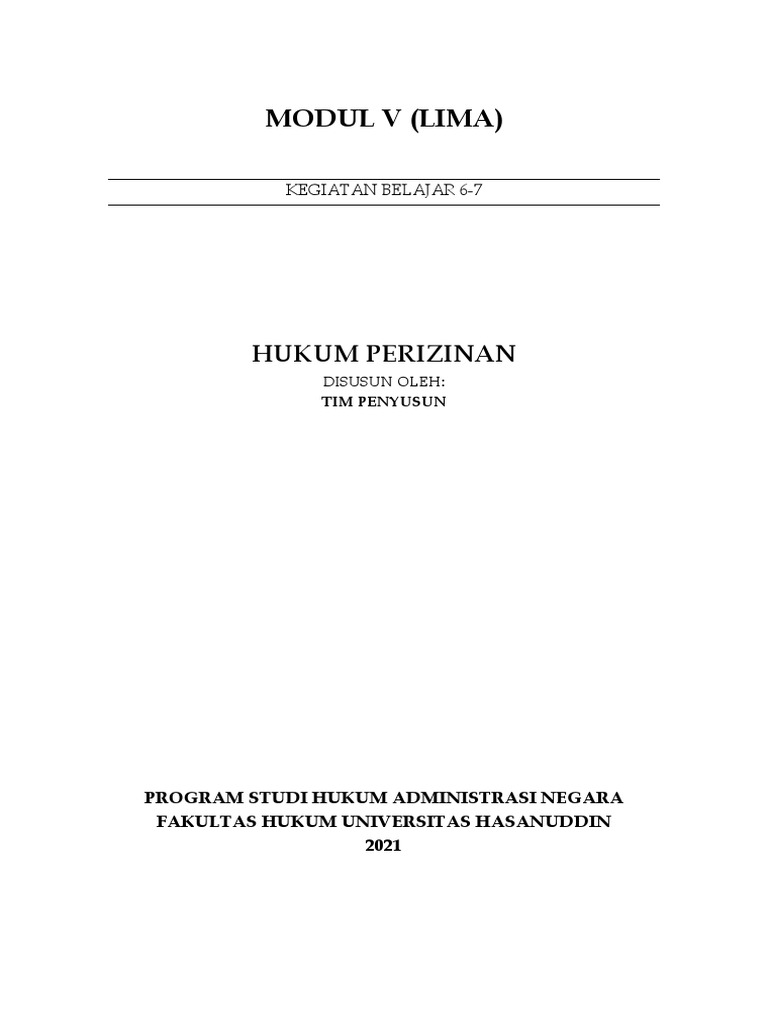 Modul-V-Hukum-Perizinan 23616 0 | PDF