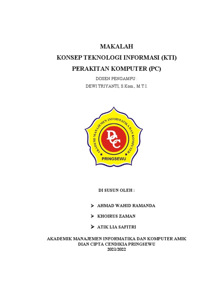 Makalah Perakitan PC K3 R Fix | PDF