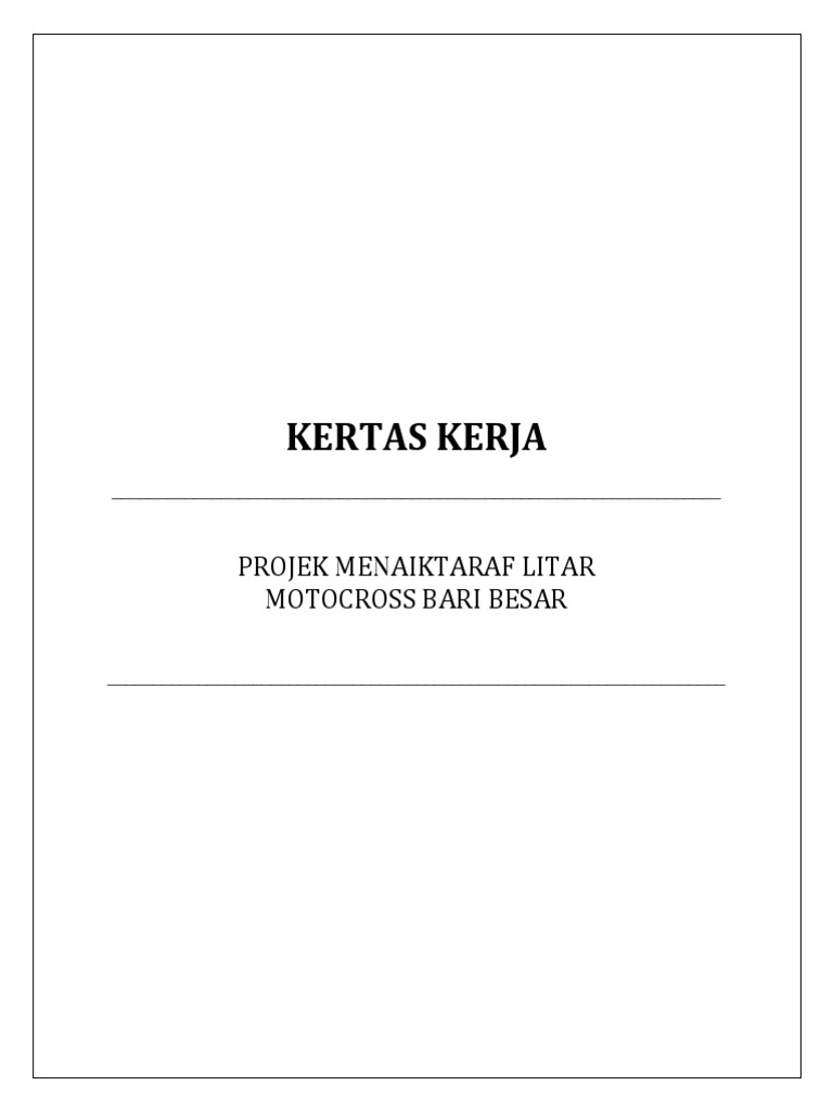 FINAL - KERTAS - KERJA - Naiktaraf Trek Motocross | PDF | Bisnis
