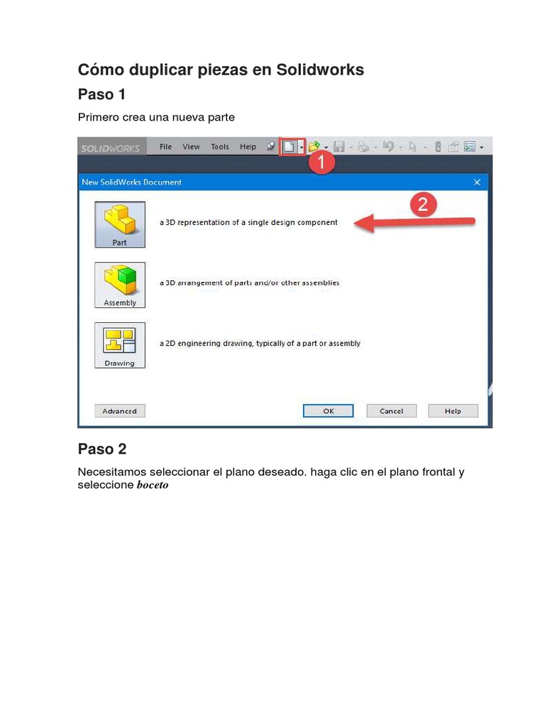 Duplicar Piezas en Solidworks: Guía Paso a Paso | PDF | Informática ...