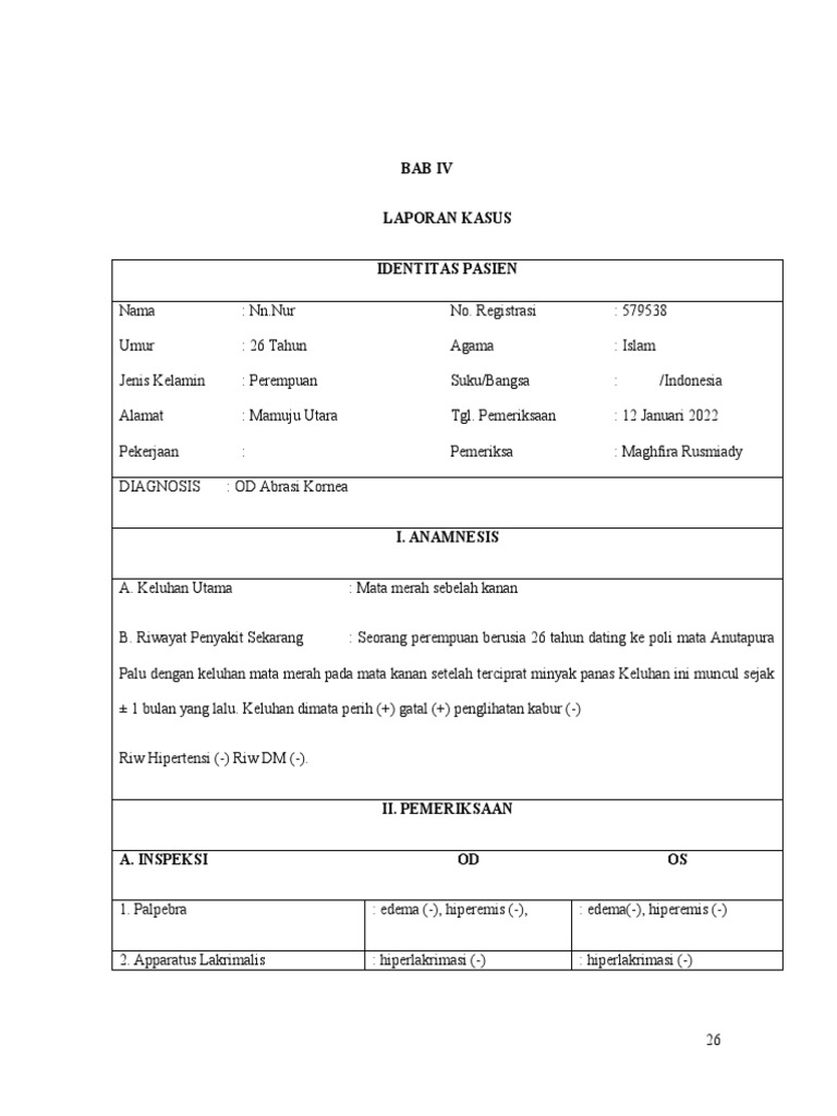 3) Lapsus Abrasi Kornea | PDF