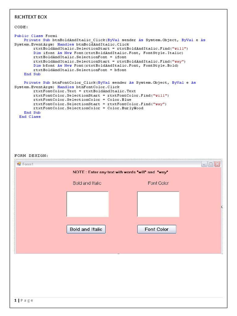 Assignment VBDOTNET | PDF | Color | Computer Hardware