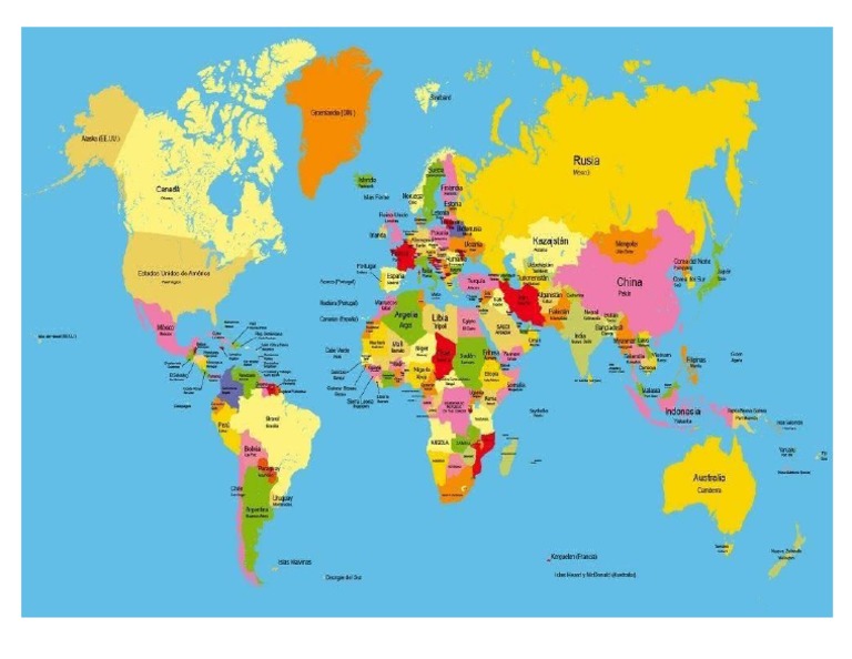 Planisferio A Color Con Nombres | PDF