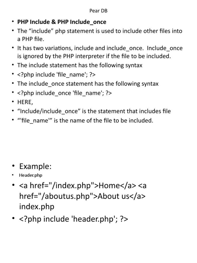 Pear DB | PDF | Php | Databases