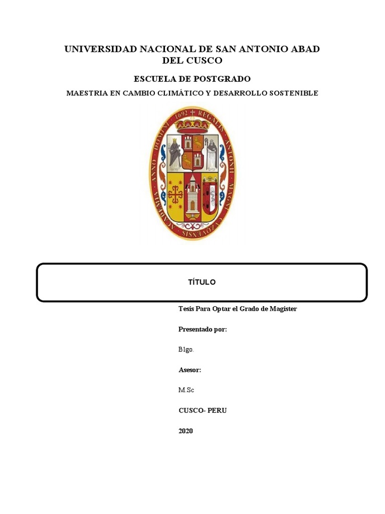 Modelo de CARATULA MAESTRÍA | PDF