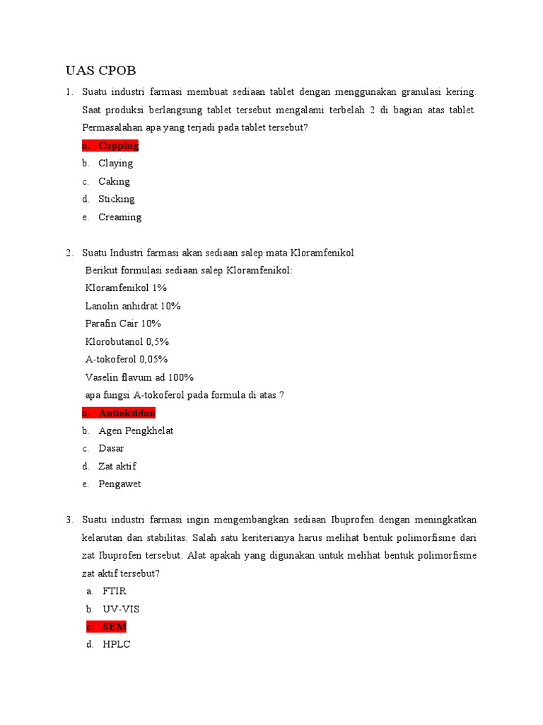 Gabungan UAS CPOB | PDF | Sains & Matematika