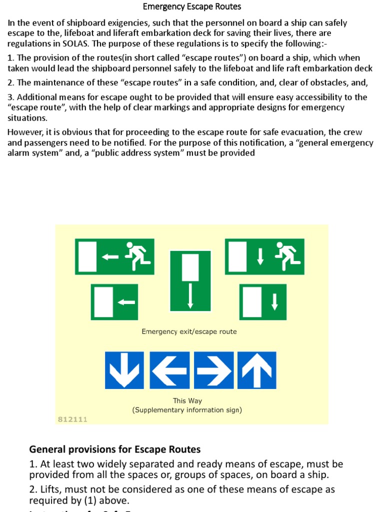 Emergency Escape Routes | PDF | Security Alarm | Door