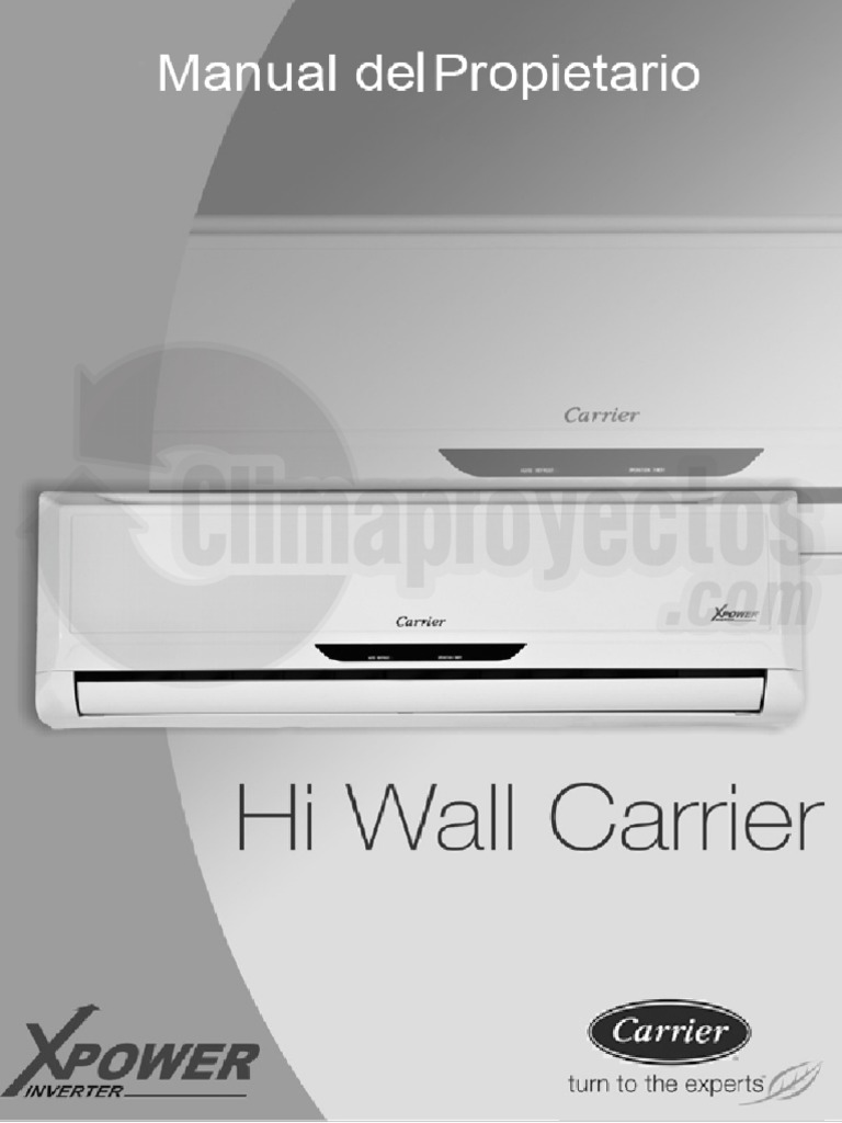 Manual Carrier XPower Inverter CP - Compressed | PDF | Control remoto ...
