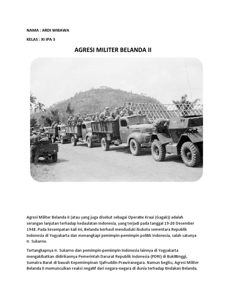 Agresi Militer Belanda Ii | PDF