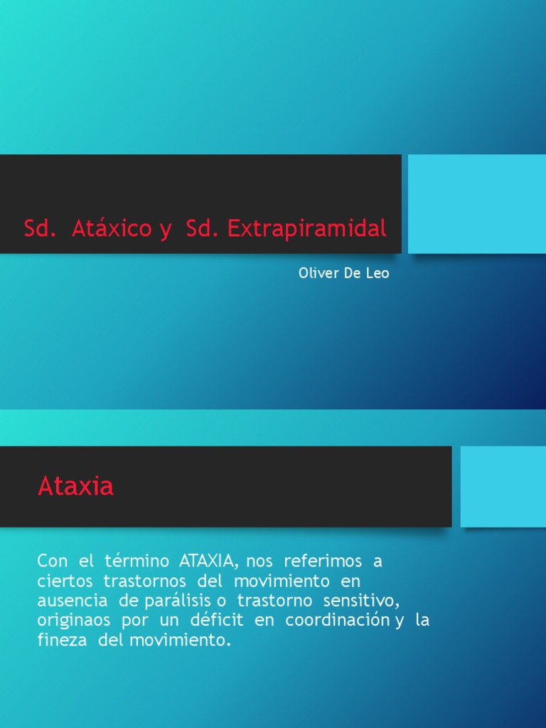 Sindrome Ataxico y Extrapiramidal | PDF | Cerebelo | Enfermedad de Parkinson