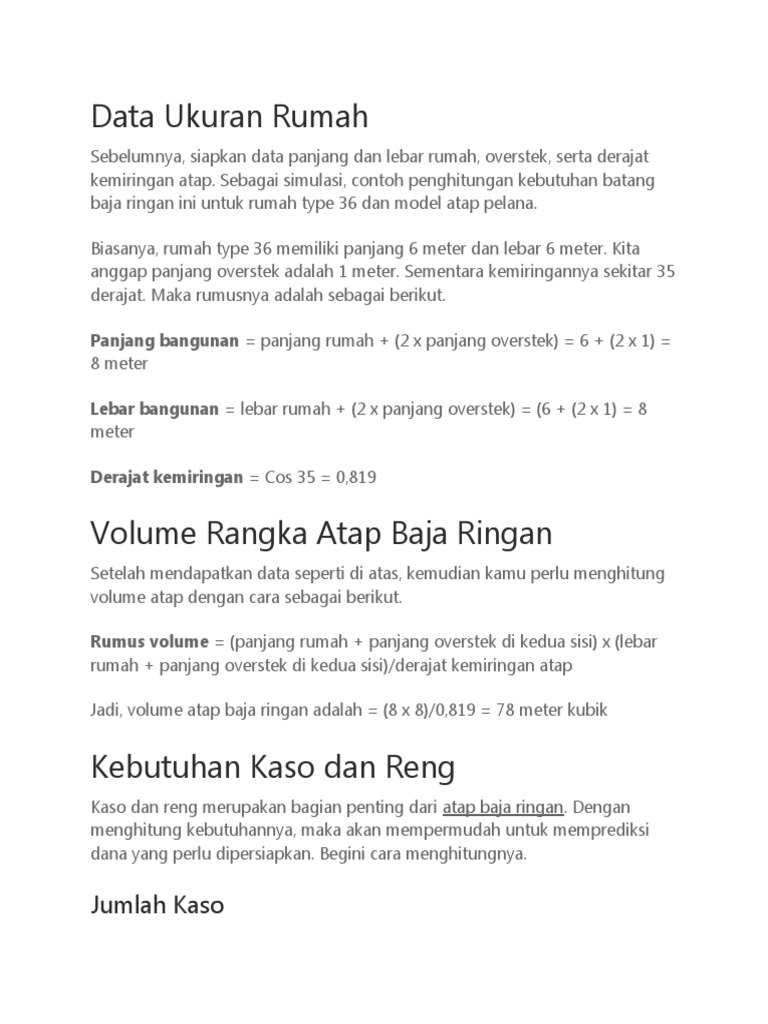Hitung Atap Baja Ringan | PDF