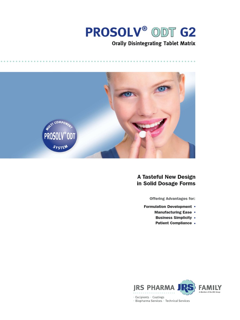Prosolv G 2: ODT ODT | PDF | Tablet (Pharmacy) | Chemistry