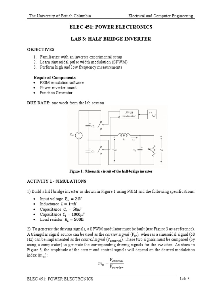 ELEC 451 - 2021 - Lab 3 | PDF