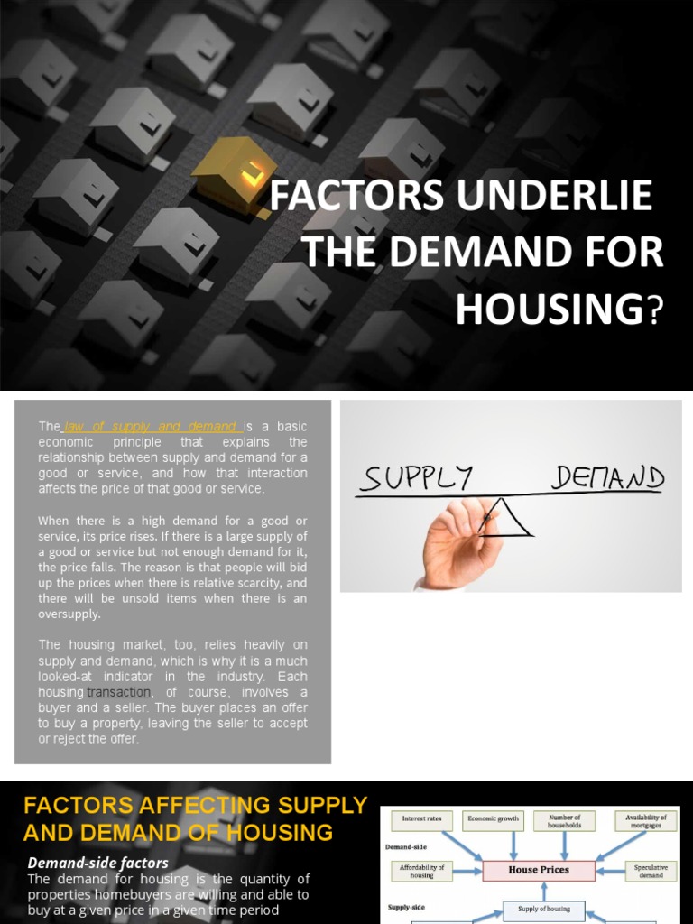 Housing Demand and Supply Factors | PDF | Demand | Mortgage Loan