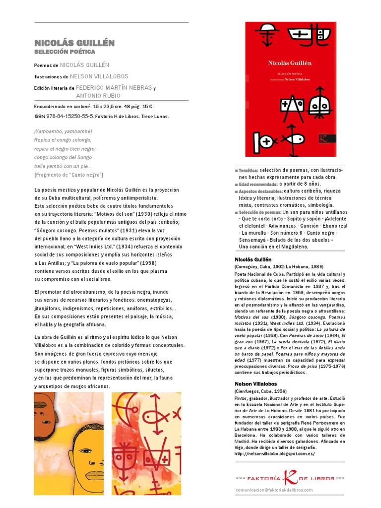 Nicolas Guillen C | PDF | Poesía | Cuba