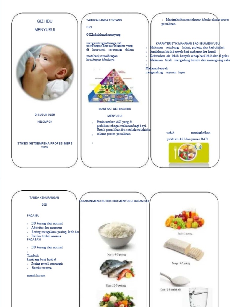 PDF Leaflet Gizi Ibu Menyusui 1 - Compress Dikonversi | PDF