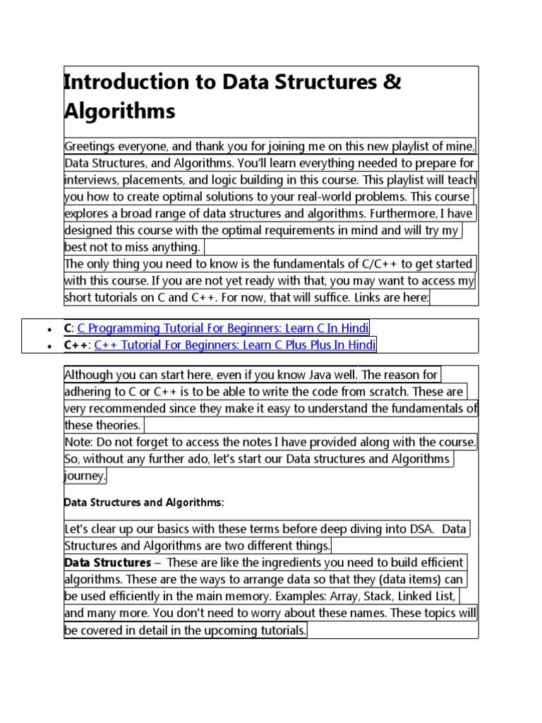 1 Introduction To Data Structures | Download Free PDF | Computer Data ...