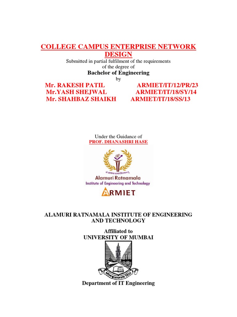 Designing a Secure and Cost-Effective Campus Network for a College in a ...