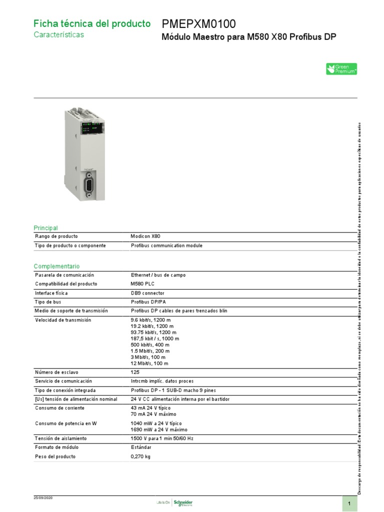 E - S Modicon X80 - PMEPXM0100 | PDF | Ingenieria Eléctrica