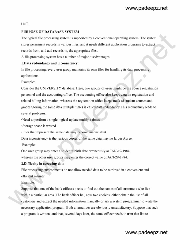 Cs8492 Notes DBMS | PDF Cs8492 Notes DBMS | PDF
