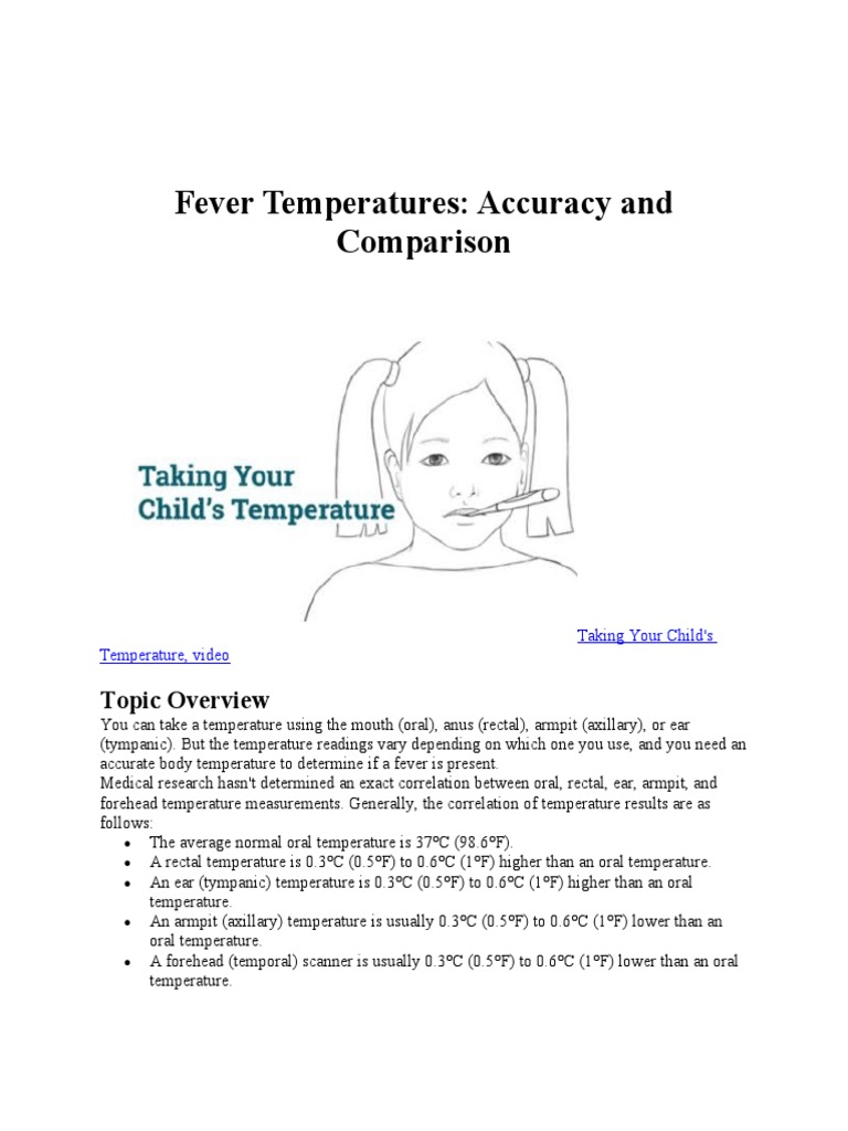 Fever Temperatures: Accuracy and Comparison: Topic Overview | PDF ...