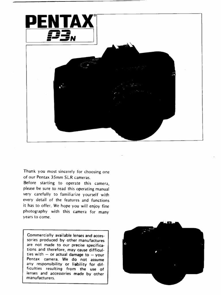 Pentax p3n Manual | PDF