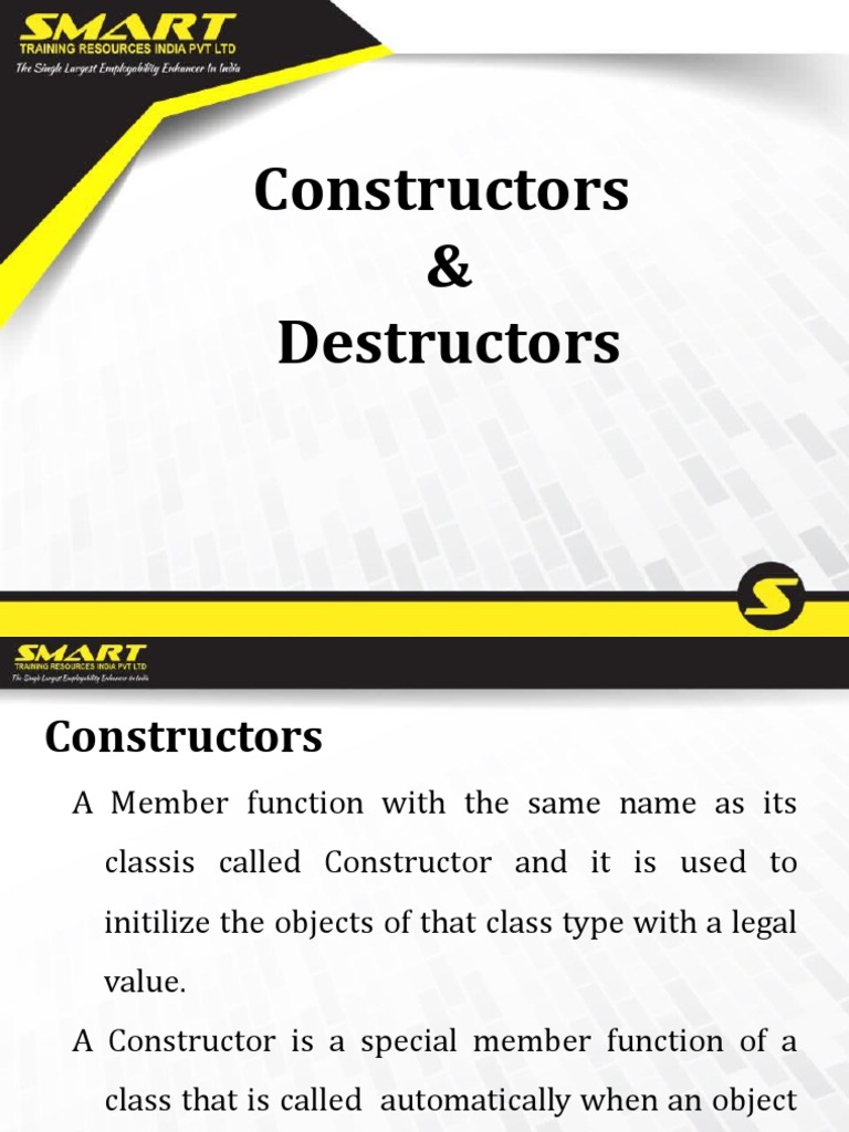 Session - 6 - C++ Constructors - and - Destructors | PDF | Programming ...