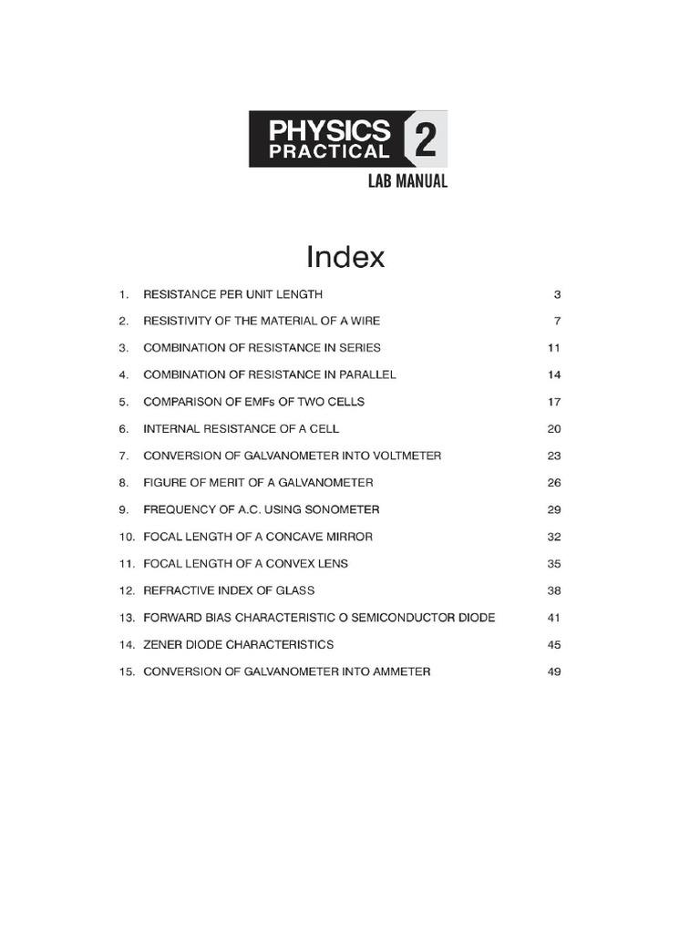 2nd Puc Physics Manual | PDF