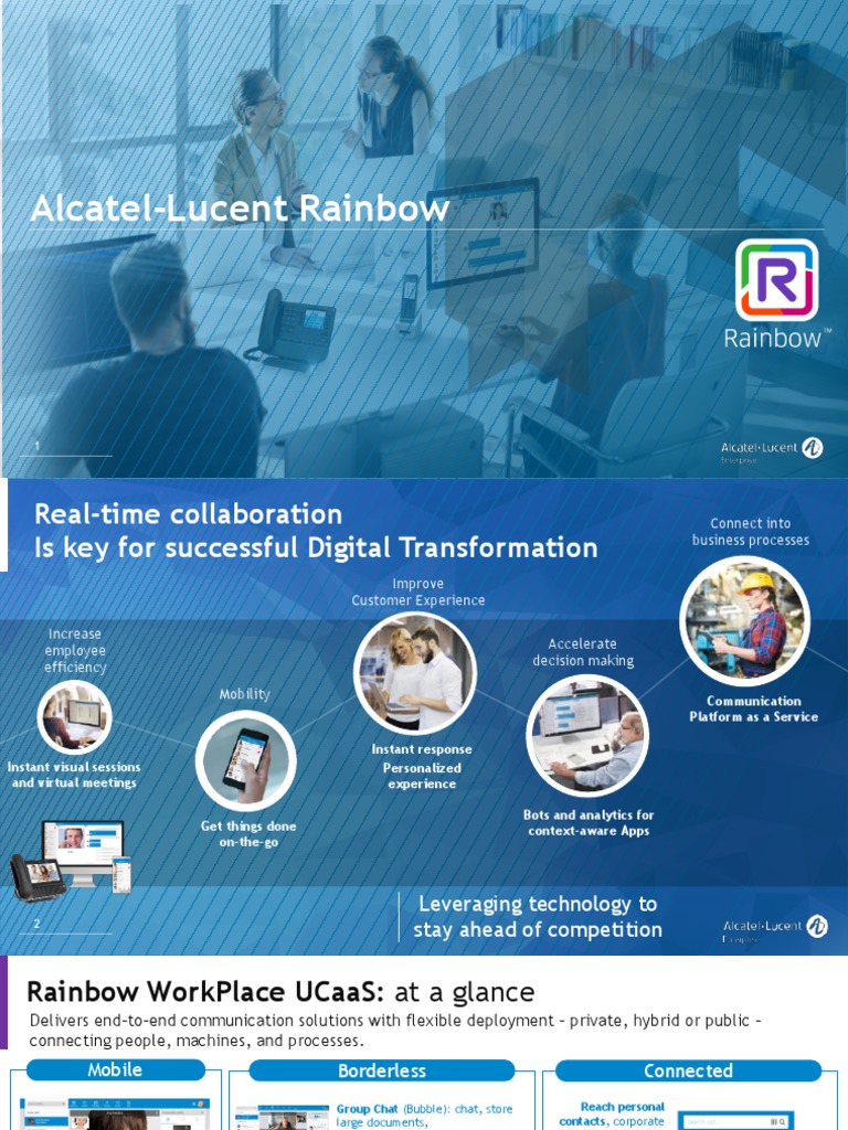 Alcatel Lucent Rainbow | PDF | Cloud Computing | Web Conferencing