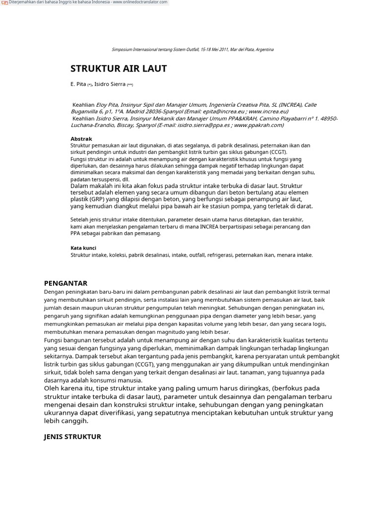 Sea Water Intake Structures - En.id | PDF