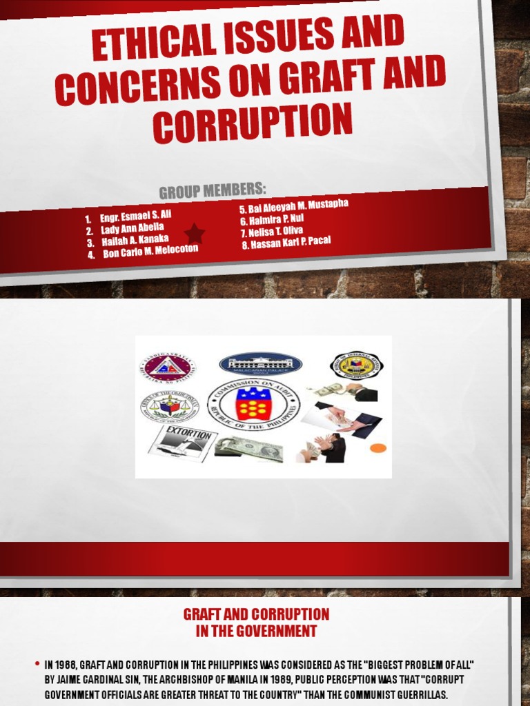 Ethical Issues and Concerns On Graft and Corruption | PDF | Bribery | Corruption