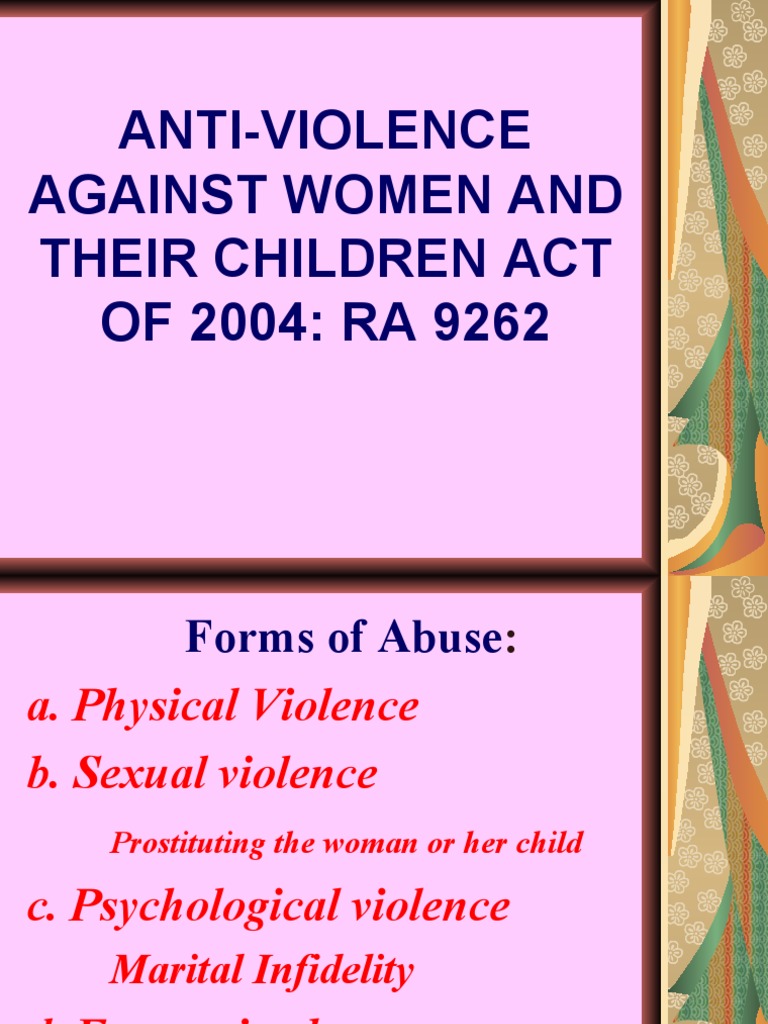Anti-Violence Act Summary | PDF | Domestic Violence | Restraining Order