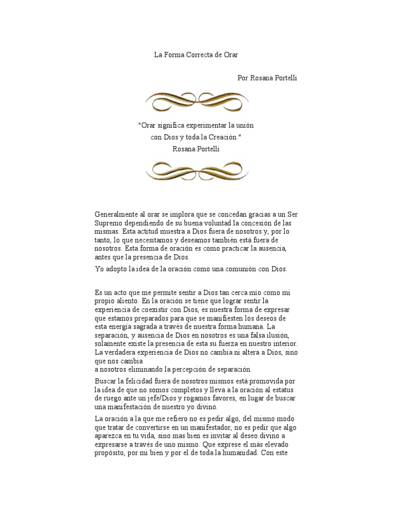La Forma Correcta de Orar | PDF | Oración | Dios