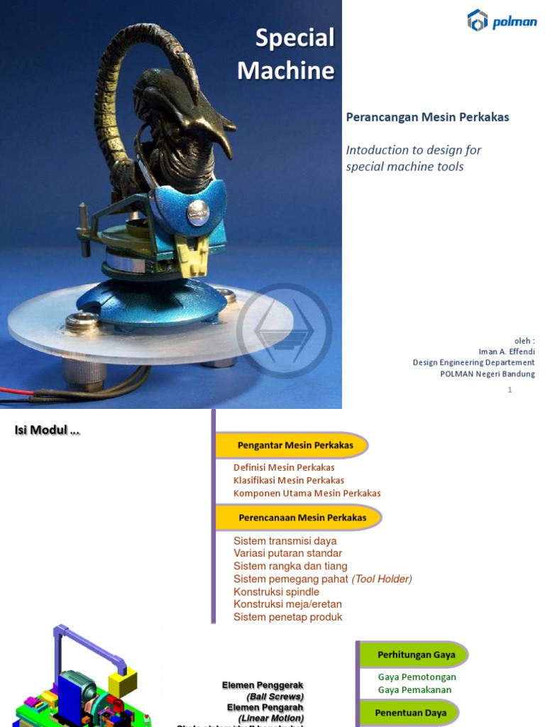 Modul Perancangan Mesin Perkakas | PDF | Drill | Machines