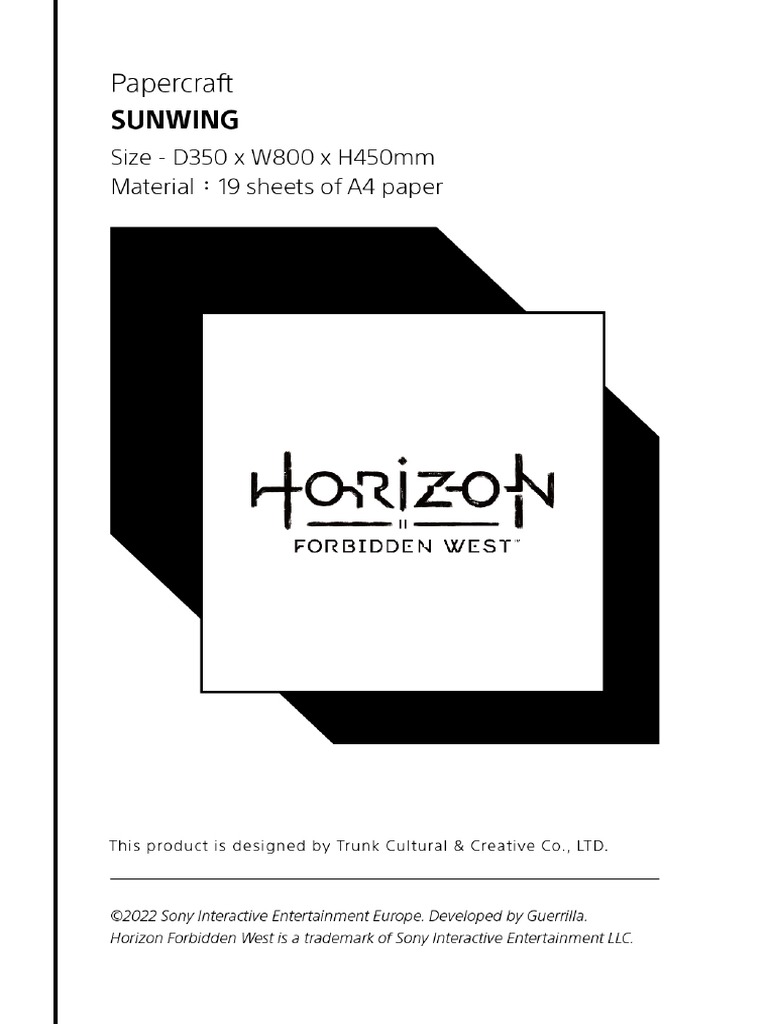 Horizon Papercraft Manual Sunwing Coloured en 01 26jan22 | PDF