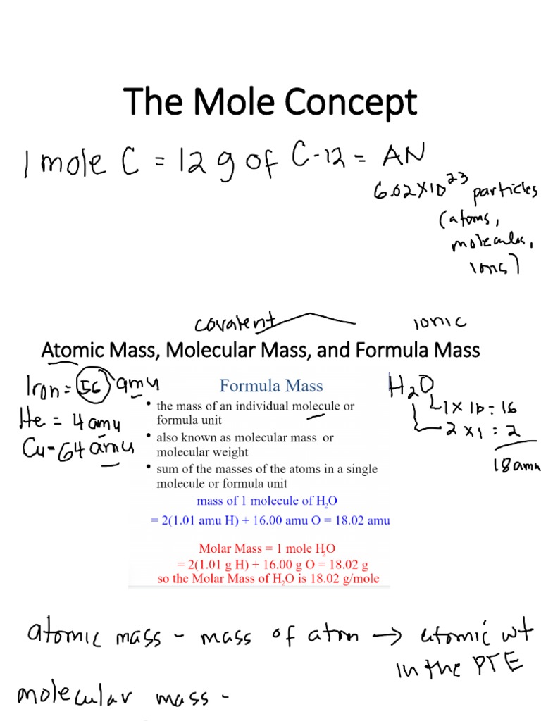 Grade 9 Mole Concept | PDF