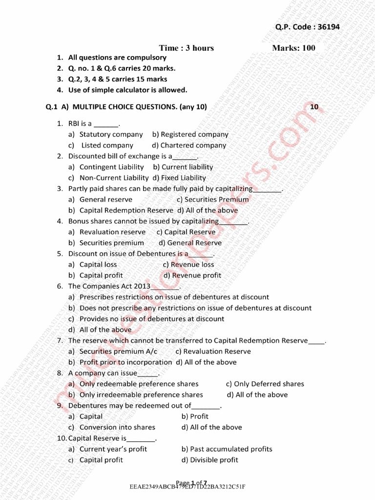 Sy-Bcom Sem4 Afm-Iv-Cbcgs Apr18 | PDF