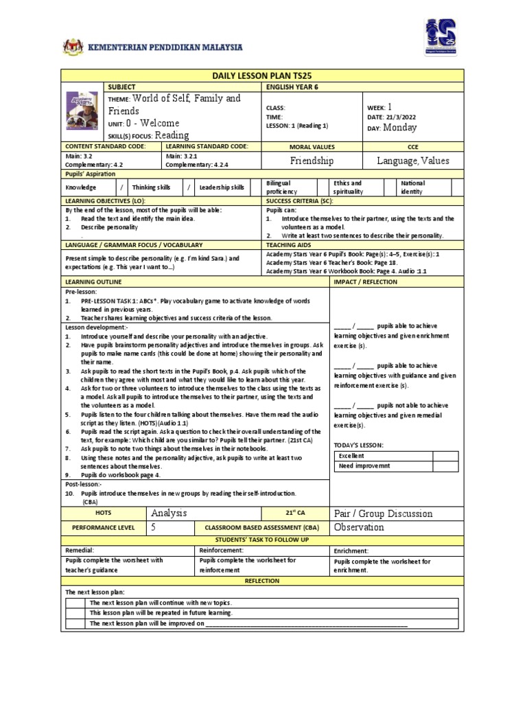 Sample Lesson Plan TS | PDF | Lesson Plan | Teachers