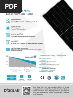 550W Half-Cut Solar Panel Datasheet | PDF | Solar Panel | Solar Power