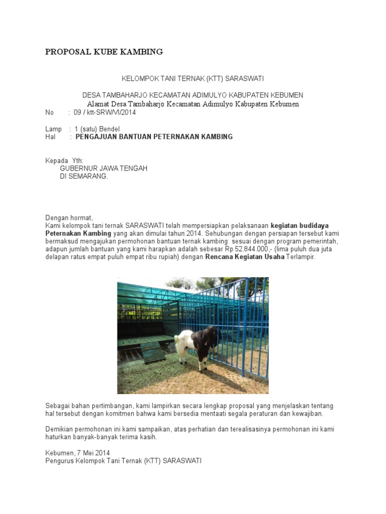 Proposal Kube Kambing | PDF