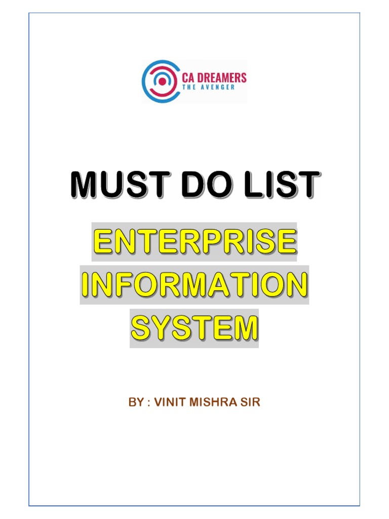 Eis Must Do List!! (Nov - 2021) - 211126 - 200216 | PDF | Computer Data ...