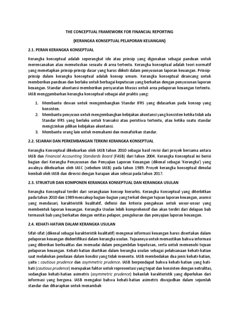 The Conceptual Framework For Financial Reporting | PDF | Pengelolaan ...