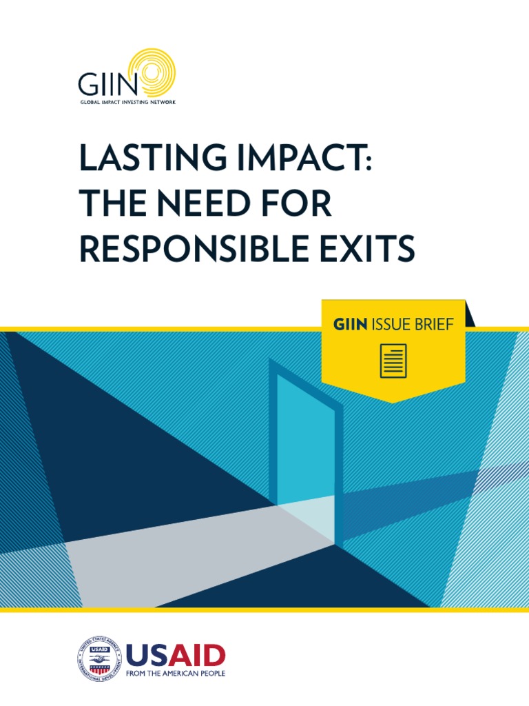 GIIN - Responsible Exits - 2018 | PDF | Investor | Private Equity