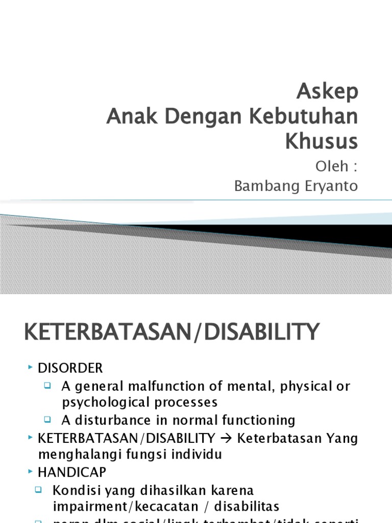 Askep Anak Kebutuhan Khusus | PDF